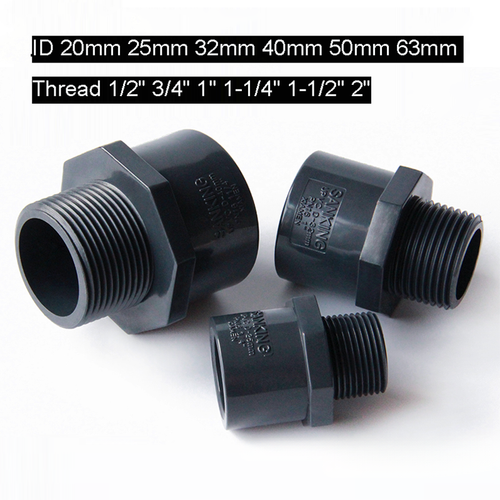 1/2" to 2" PVC Nipples Threaded Pipe Fittings Connector Male Adapter ID ...