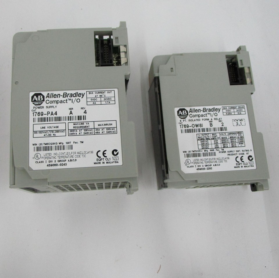 Allen Bradley 1769-L35E 1769-SM2 1769-PA4 1769-OW8I 1769-IF4 1769-OF2 ...
