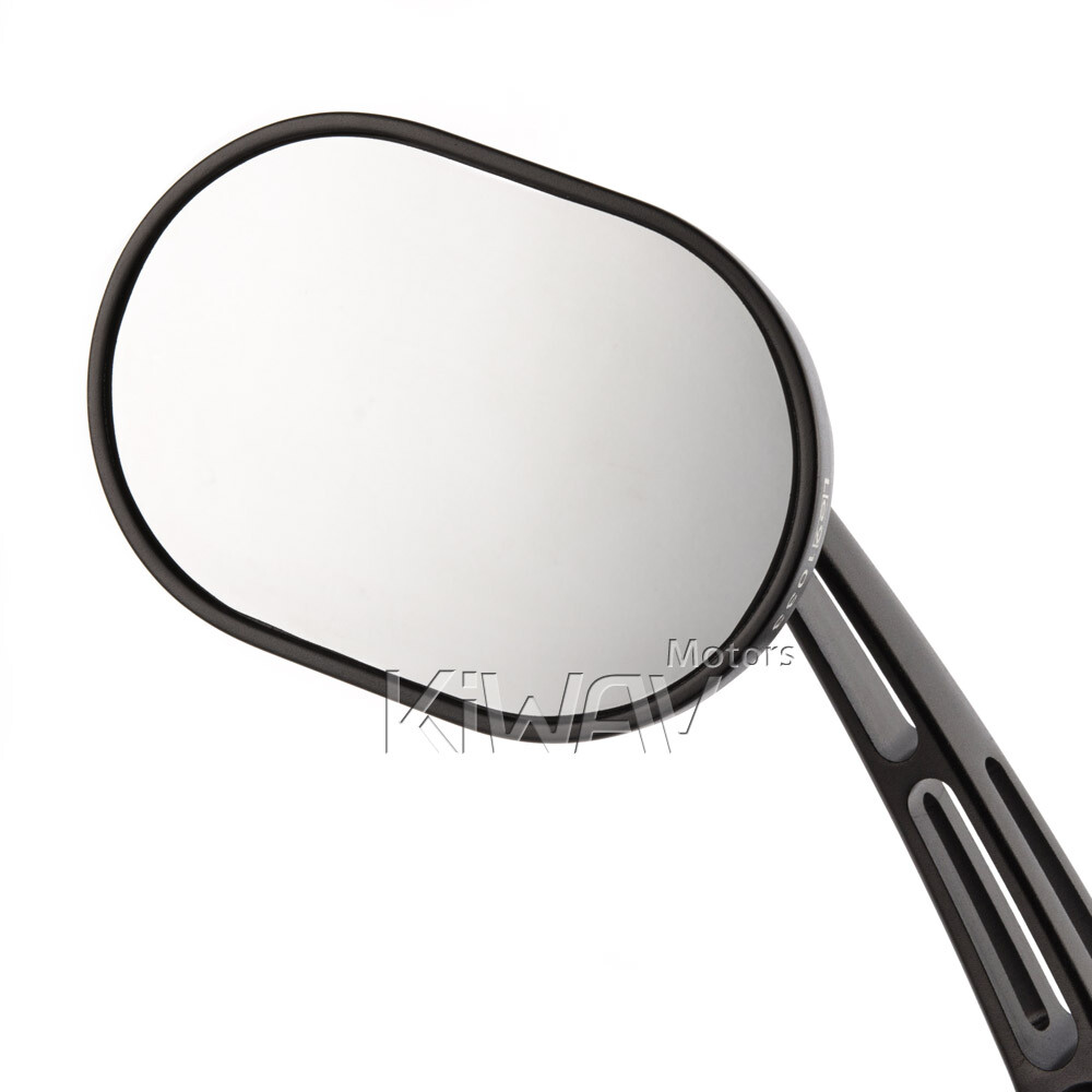 KiWAV Stark Mirrors Black Aluminum 8mm M8 for Honda CS S 65 90 92 SS 50 ...