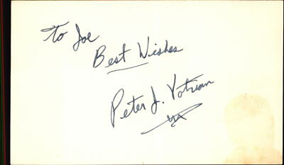 Peter Votrian Actor Playhouse 90 Signed 3" x 5" Index Card | eBay