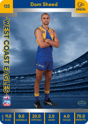 2023 AFL Teamcoach Silver Card #135 Dom Sheed | eBay