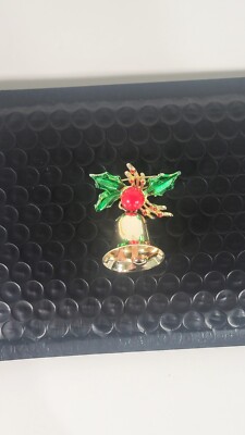 Christmas Bell With Foley Brooch | eBay
