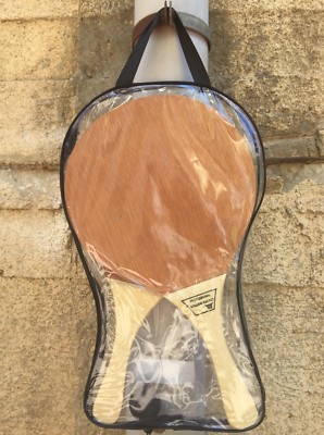 2 Professional Israeli Beach Racquet Matkot Paddles + Ball + hollow ...