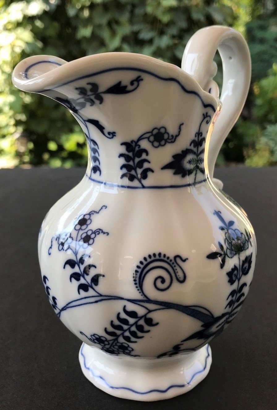 Blue Danube BLUE ONION Creamer Pitcher BLOCK STAMP - 5-1/4" tall | eBay