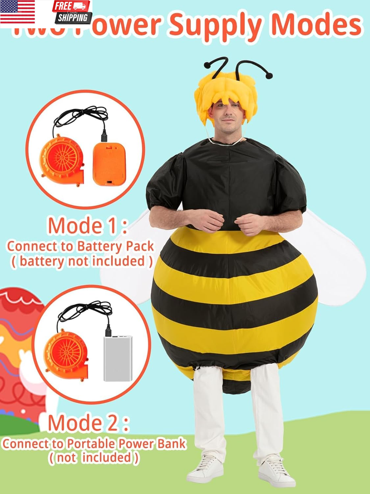 Inflatable Bumble Bee Costume Adult Size 744759348135| eBay