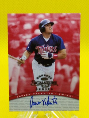 Javier Valentin 1997 Donruss Signature Series AUTOGRAPH Minnesota Twins ...
