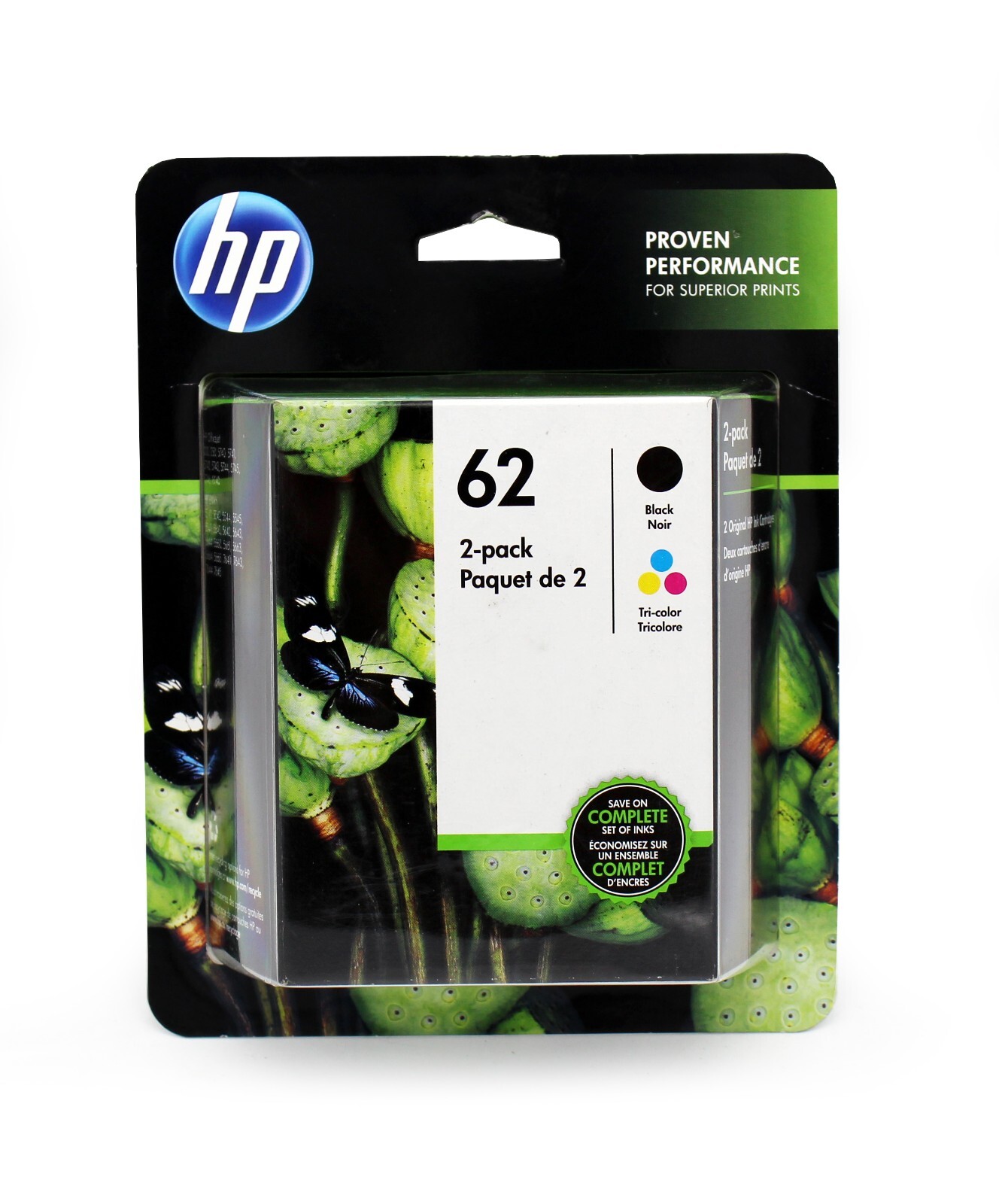 HP 62 (N9H64FN) Ink Cartridge - 2 Pack for sale online | eBay