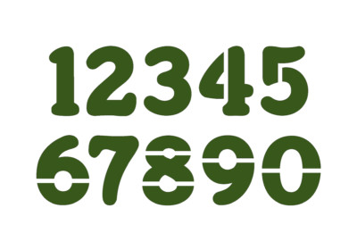PUFFY BASIC Numbers Stencil - 2 Inch Font Address House Plastic Sheet ...