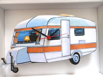 VINTAGE TRADITIONAL CARAVAN WALL CLOCK. NEW AND BOXED. | eBay UK