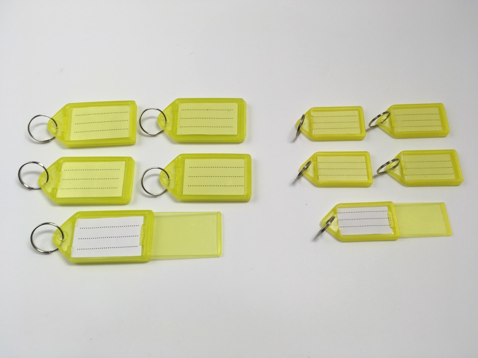 Coloured Small Plastic Key Fobs Luggage ID Tags Labels Key rings with ...