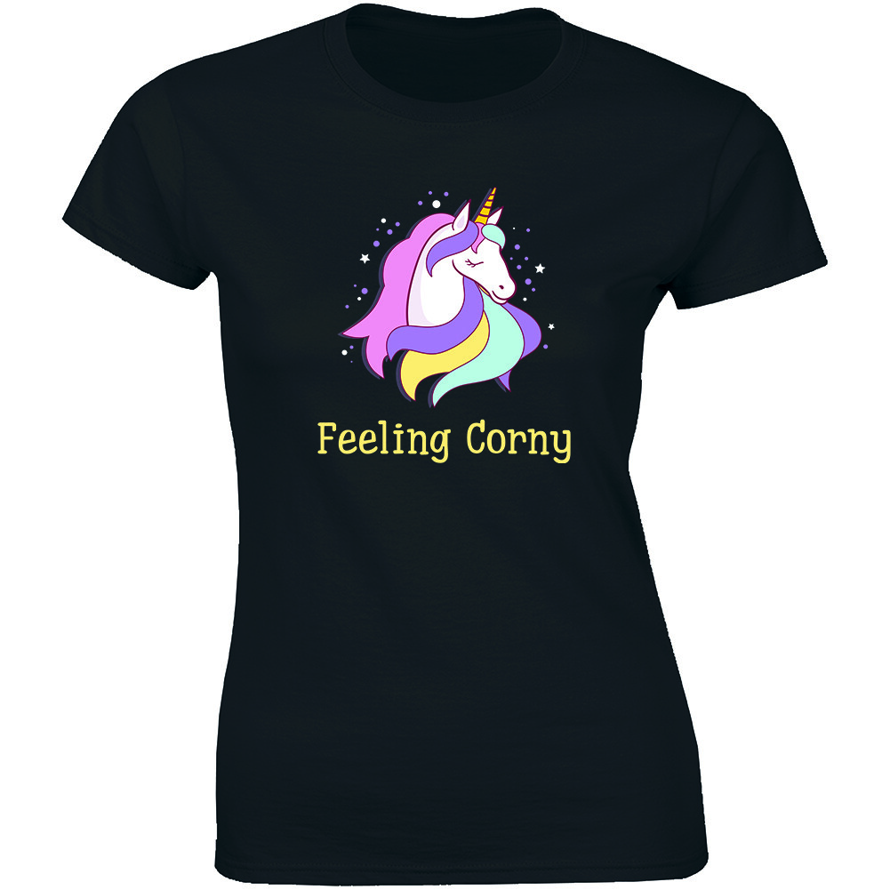 Feeling Corny Shirt Funny Unicorn Halloween Gift T-Shirts Tees For ...
