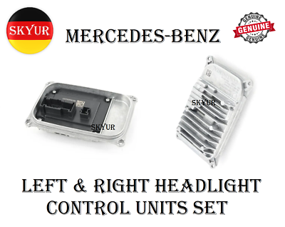 Left & Right LED Headlight Control Units Complete For Mercedes- Benz ...