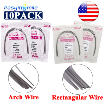 Dental ortho NITI arch wires rectangular 16*22*17*25*19 Natural Round ...