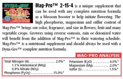 Dyna Gro Mag Pro 2-15-4 8 oz. liquid plant nutrient magnesium ...
