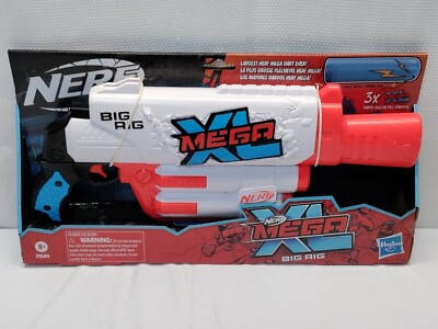Nerf Mega XL Big Rig Blaster, 3 Nerf Mega XL Whistler Darts, Largest ...