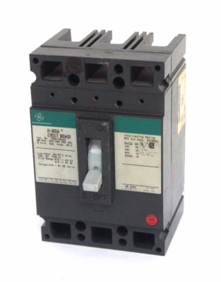 GENERAL ELECTRIC THED136020 HI BREAK CIRCUIT BREAKER 600VAC, 20 AMP, 3 ...