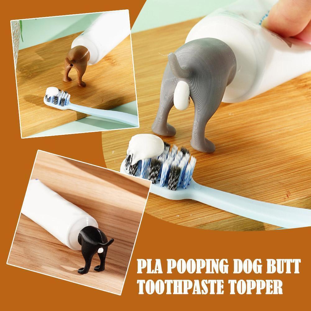 Pooping Dog Butt Toothpaste Topper Caps Toothpaste Dispenser Cover for ...