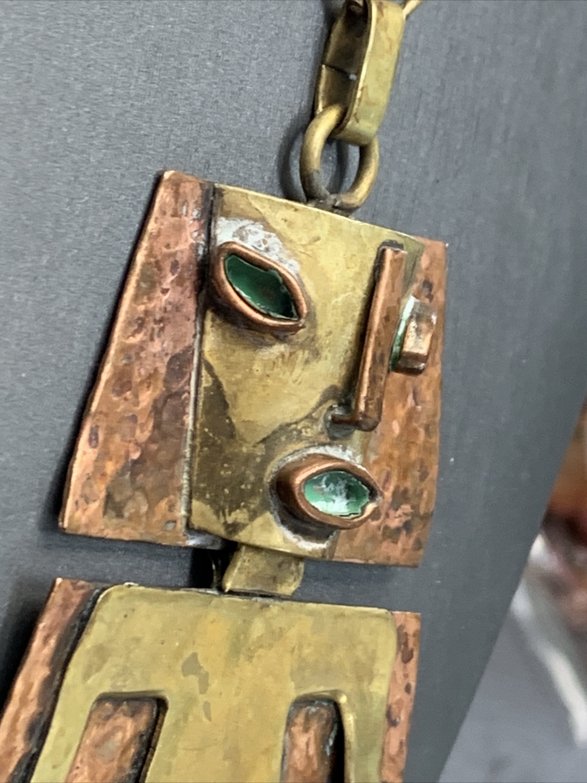 Vintage Casa Maya Aztec Mayan Tribal Mexico Brass Cop… - Gem