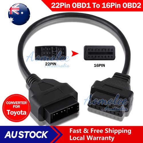 22Pin OBD1 To 16Pin OBD2 Converter Adapter Cable For Toyota Diagnostic ...