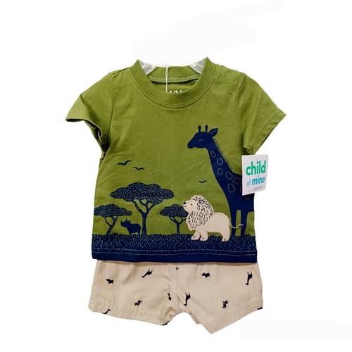 Child of Mine by Carter's Safari/Jungle Animals Short Set-0-3M-Lion ...