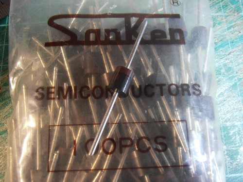 10x RU-4B SANKEN 800V 3A Fast-Recovery Rectifier Diodes AXIAL 6.5X8mm ...