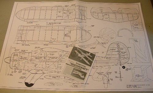 Model Airplane Plans (RC): Staggerwing Beechcraft 53" Near-Scale | eBay