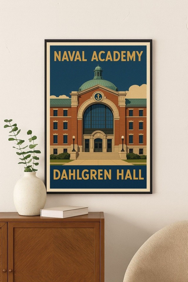 🪖 Naval Academy Dahlgren Hall Poster - 24x36” - Hi-Res💎 Premium Print ...
