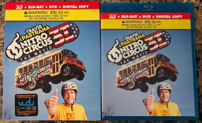 Travis Pastrana Nitro Circus The Movie 3D Blu-ray DVD 3-Disc Set w ...