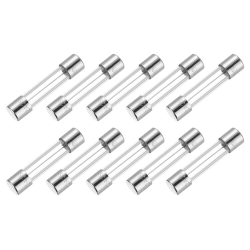 12A 250V Glass Fuse 5x20mm Slow Blow Fuse Time Delay Fuse(Pack of 10 ...