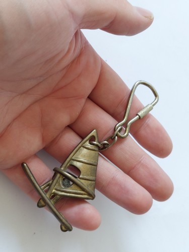 Vintage Metal Surfer Keychain/Unique Windsurfing Key Ring/ Retro ...