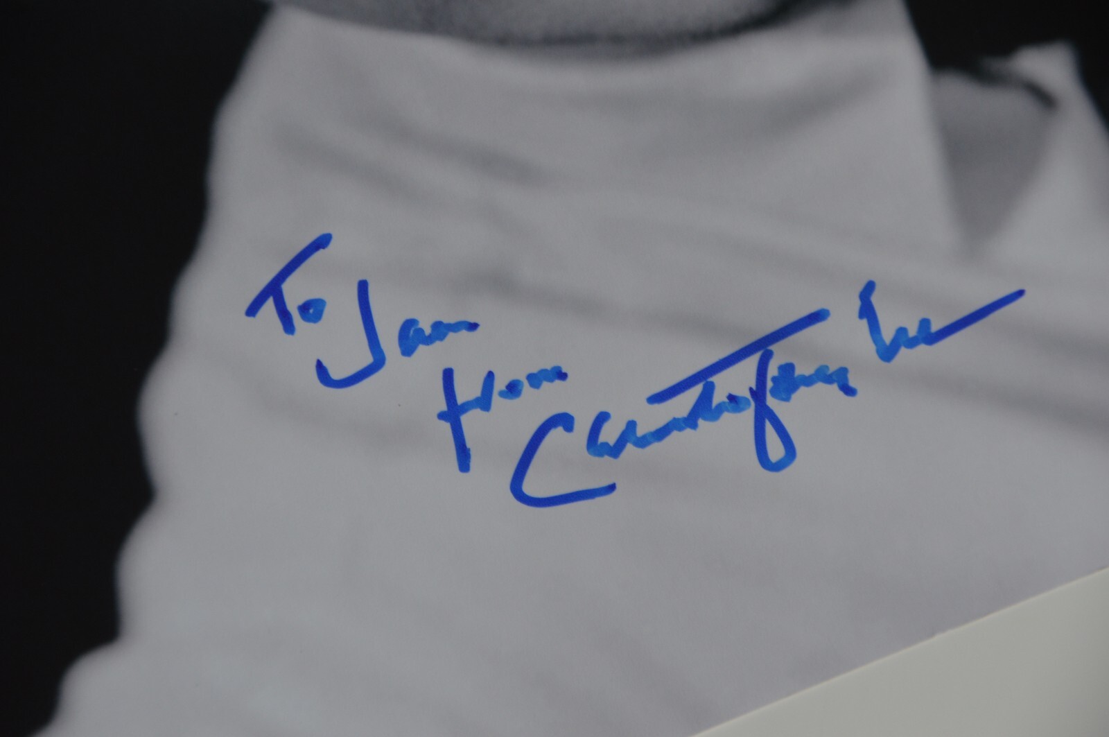 Sir Christopher Lee signed 20x30cm Rare Foto Autogramm Autograph In ...