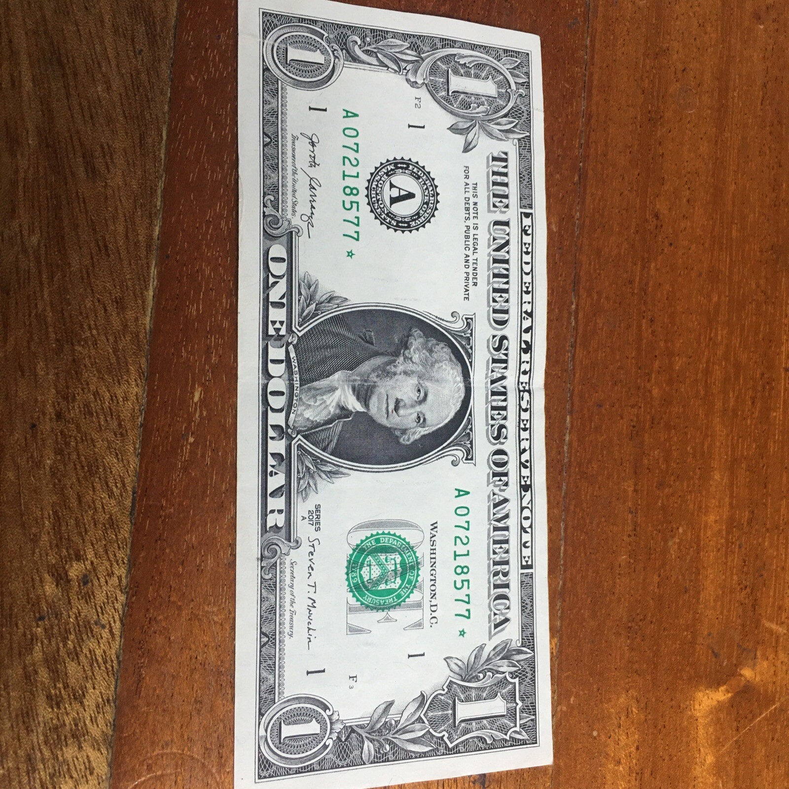 2017 SERIES A STAR NOTE $1 DOLLAR SERIAL # A07218577 * (BOSTON A) | eBay