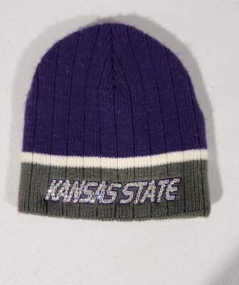 Kansas State Wildcats Beanie Hat Winter Cap Purple Gray Womens Knit ...