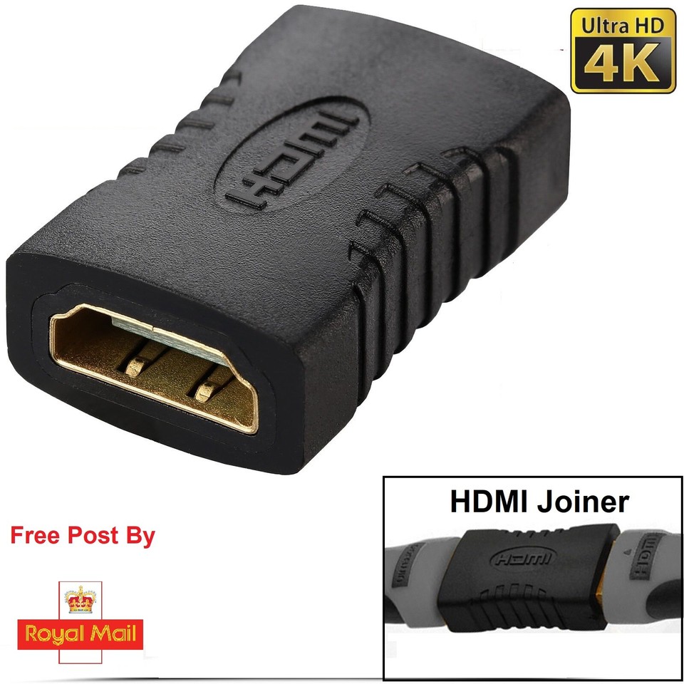HDMI EXTENDER FEMALE TO FEMALE ADAPTER EXTENSION JOINER CONNECTOR HD ...