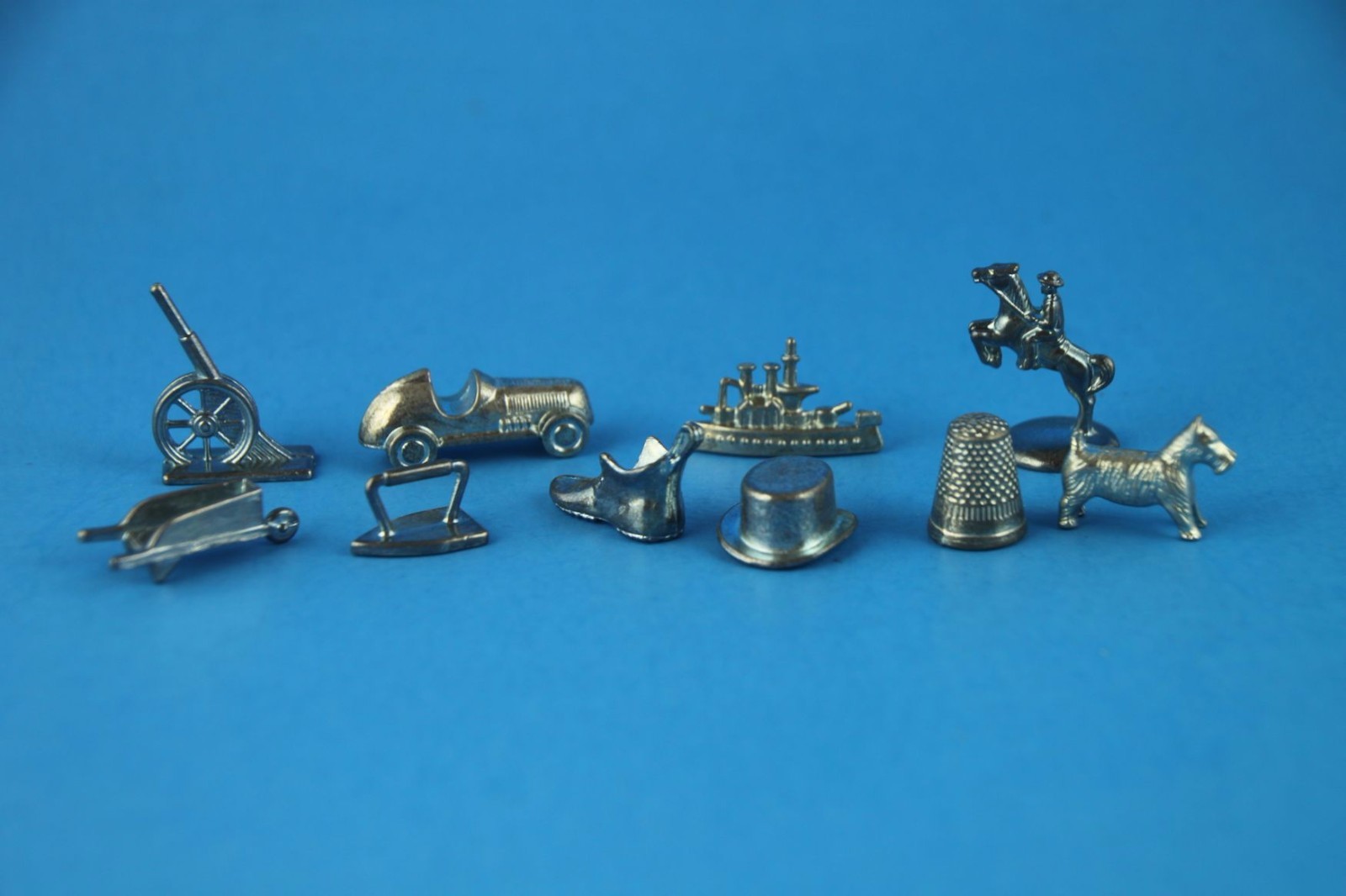 Full Set of all 10 metal Monopoly Playing Pieces / Tokens ~Pick ...