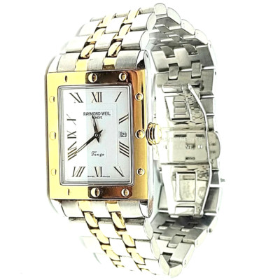 Raymond Weil Tango Collection 18k Gold & Stainless Steel Mens Watch ...