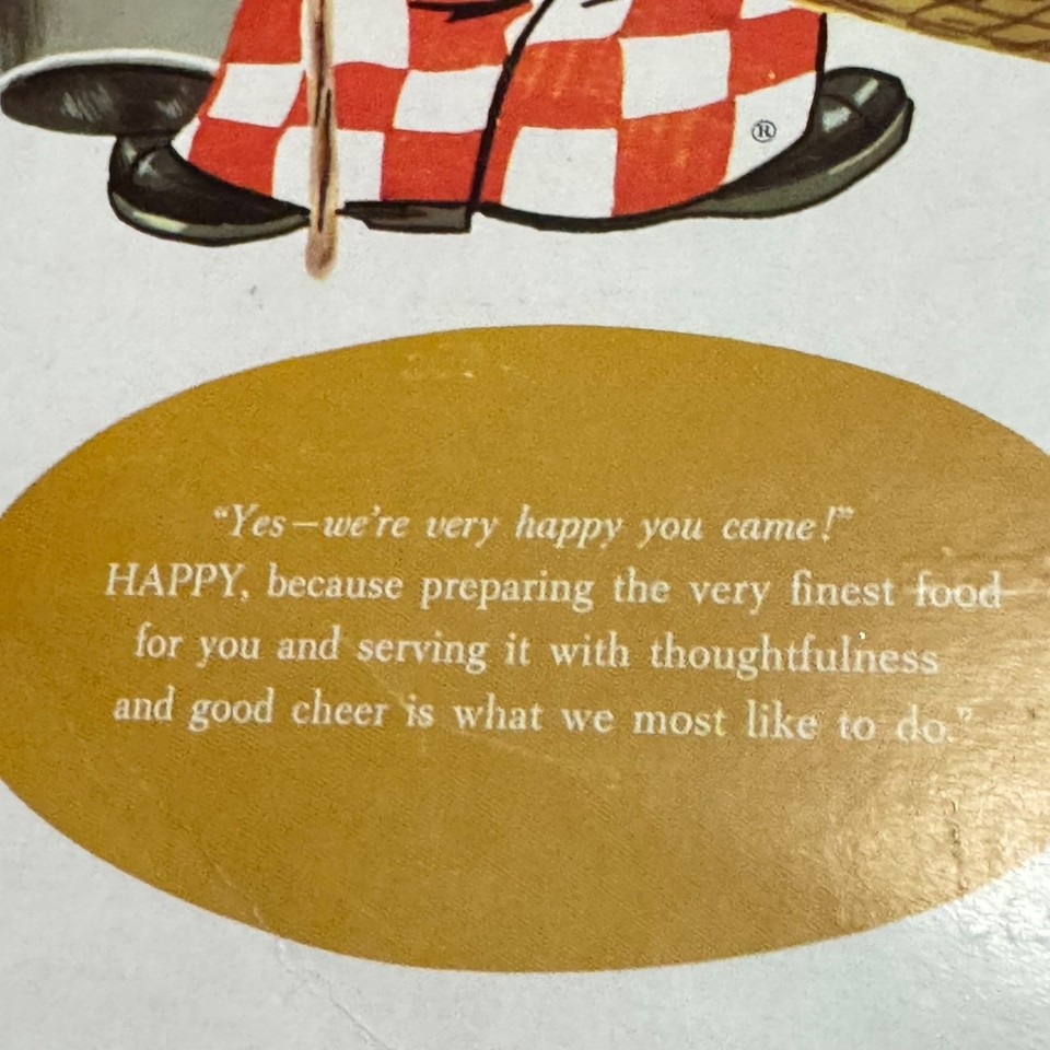 1960 Becker’s Big Boy Restaurant Diner Menu Robert C. Wian Enterprises ...