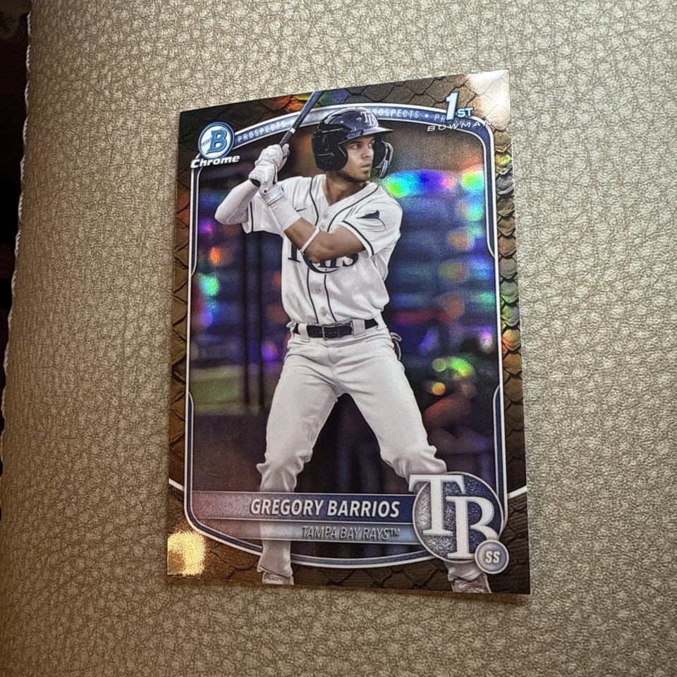 2025 Bowman Chrome Gregory Barrios #BCP-7 1st Reptilian Refractor-RAYS | eBay