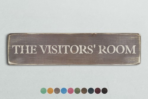 THE VISITORS' ROOM Vintage Style Wooden Sign. Shabby Chic Retro Home ...