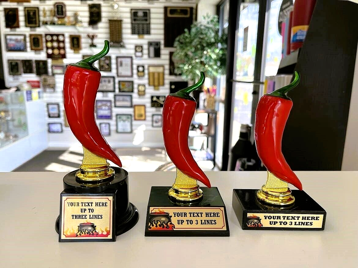 CHILI COOK OFF TROPHY CHILI-COOK-OFF 1ST-3RD PLACE TROPHIES SMALL NB6 ...