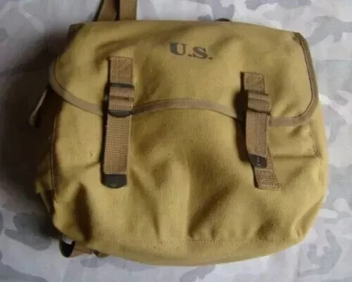 WW2 US MILITARY ARMY M1936 M36 TYPE MUSETTE FIELD CANVAS BAG BACK PACK ...
