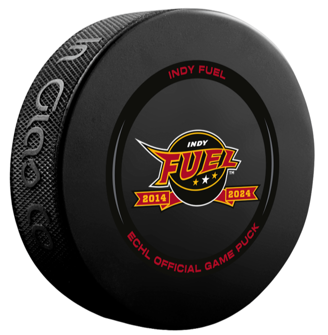 ECHL Indy Fuel 10th Anniversary 2023-2024 Official Game Hockey Puck In ...
