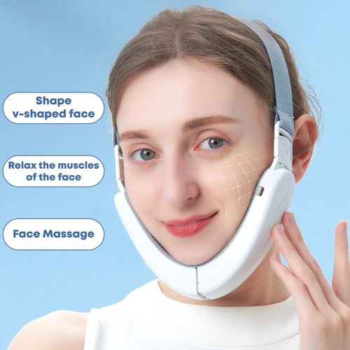 LED V‑Face Shape Massager Double Chin Lift Slimming Facial Beauty ...