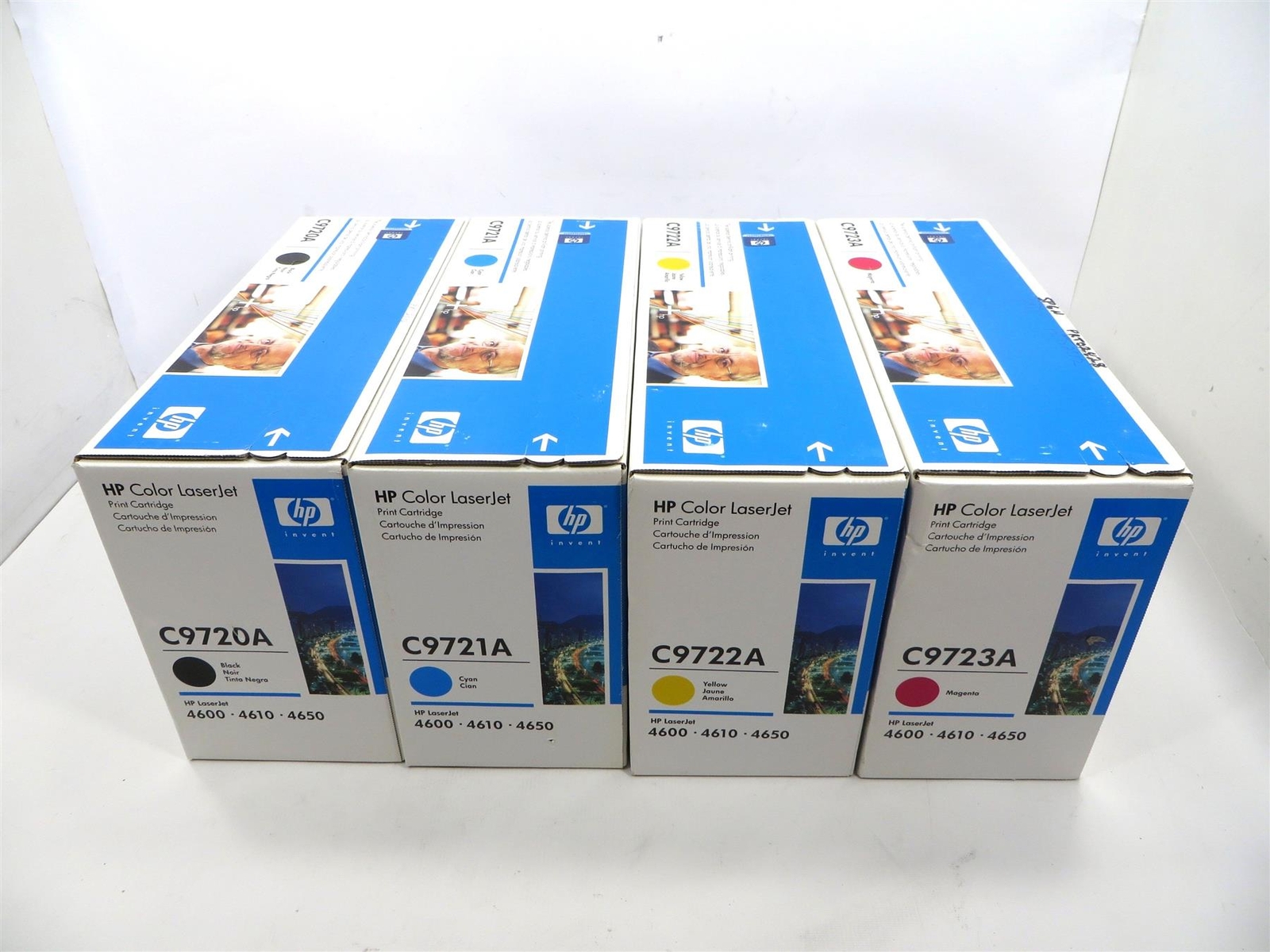 Lot 4 Genuine Toner C9720A C9721A C9722A C9723A HP LaserJet 4600 4610 ...