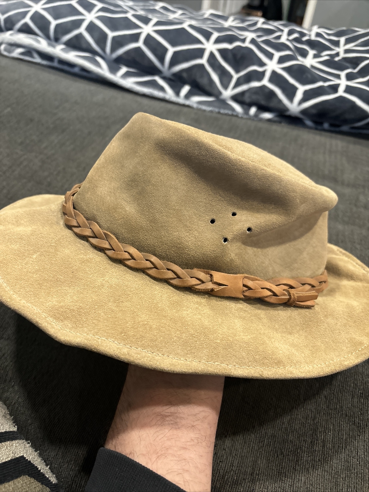 Vintage Medium Walkabout Real Leather Hat Made In Australia Tan | eBay