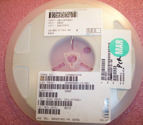 QTY (5000) 56 Ohm 1206 4x0603 ISOLATED SMD CONCAVE RESISTOR ARRAY ...