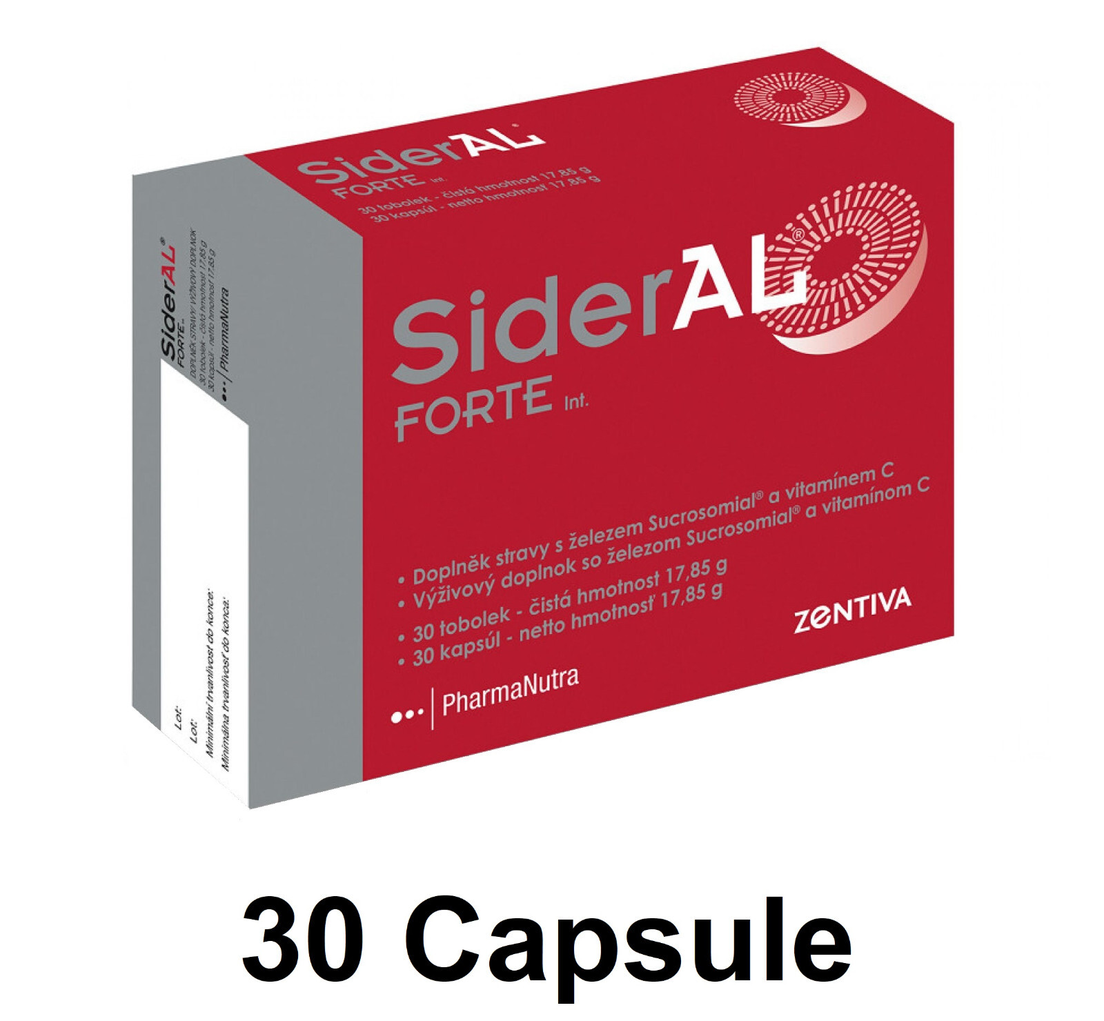 SIDERAL Forte 30 Capsule Integratore Ferro Vitamina C Benessere ...