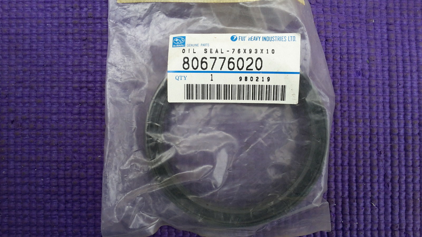 Genuine Original Subaru P/N:806776020 - OIL SEAL-76X93X10 | eBay