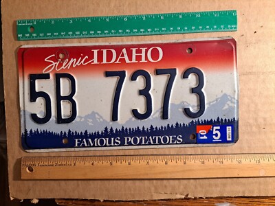 License Plate, Idaho, Sunset, 5B (Blaine County) 7373, repeating 73s | eBay