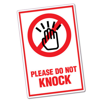 Warning Please Do Not Knock Sticker Decal Safety Sign Car Vinyl #6469ST ...
